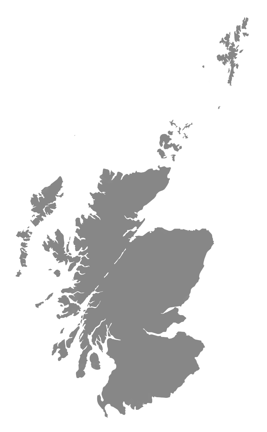 Scotland map outline - Fotoreisen in Schottland